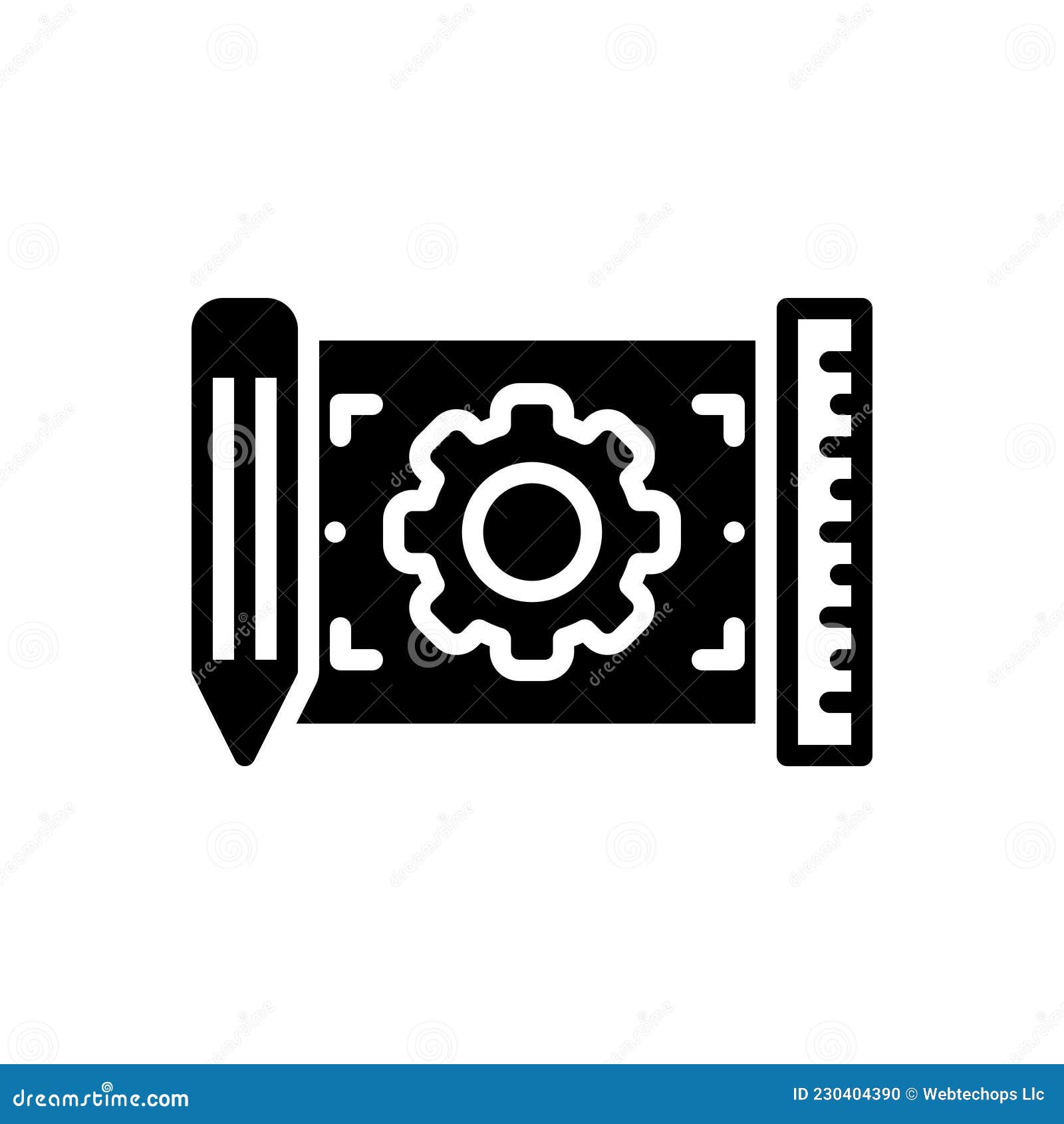 Black Solid Icon for Project, Plan and Scheme Stock Vector ...