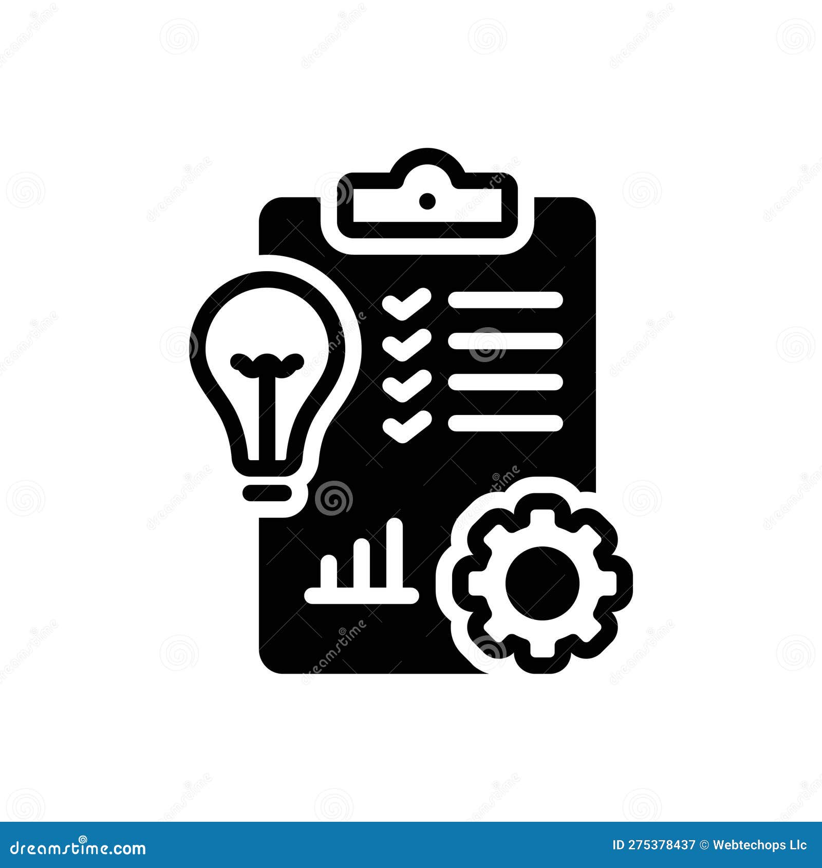 Black Solid Icon for Project, Plan and Management Stock Vector ...