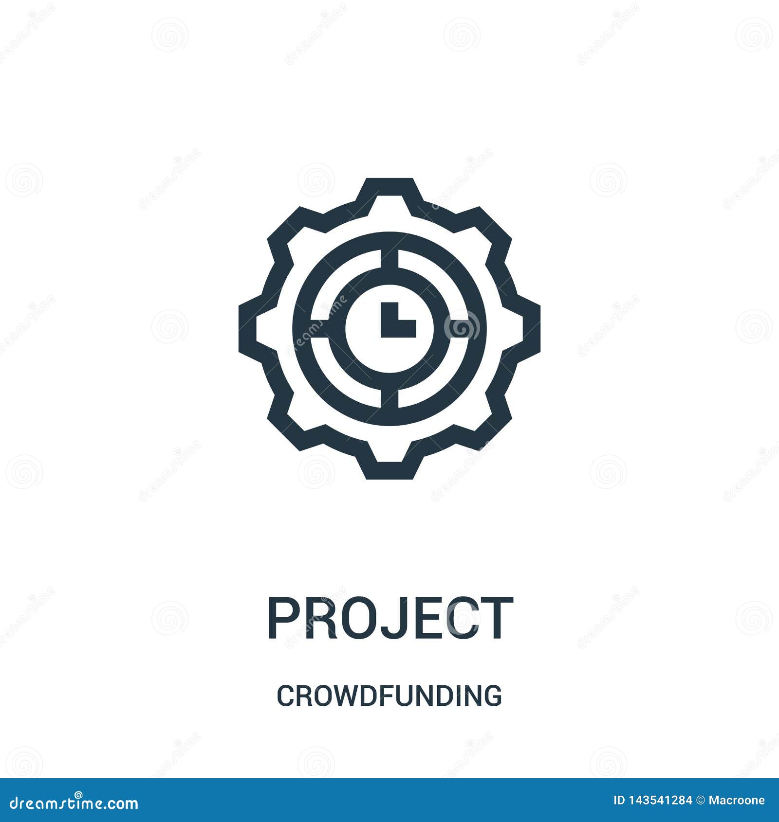 Project Icon Vector from Crowdfunding Collection. Thin Line Project ...