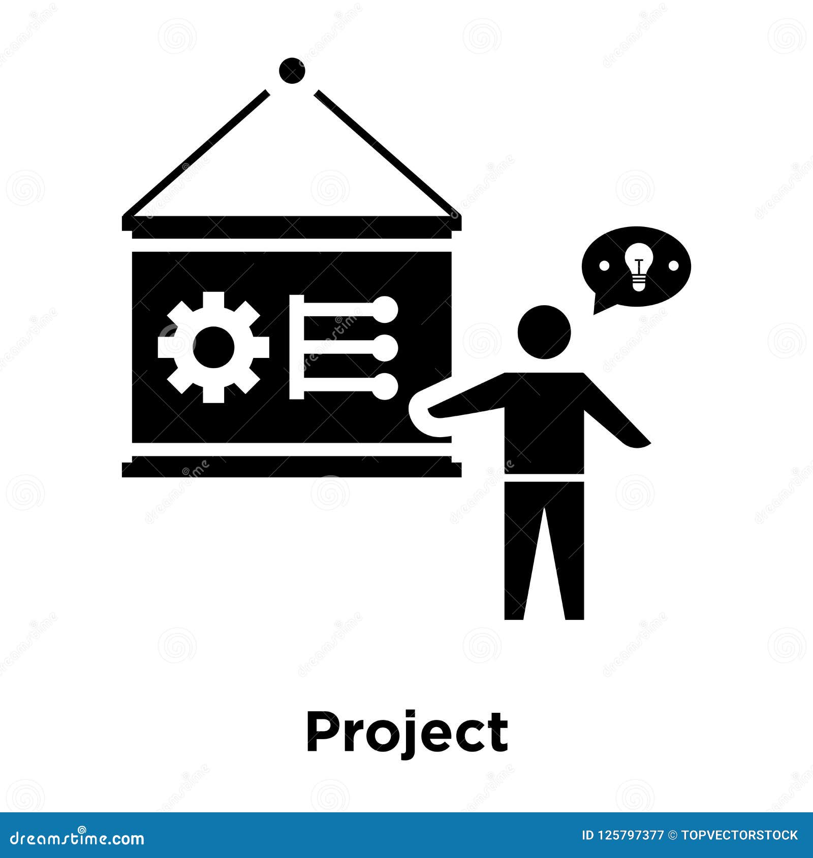 Project Icon Vector Isolated On White Background, Logo Concept O Stock ...