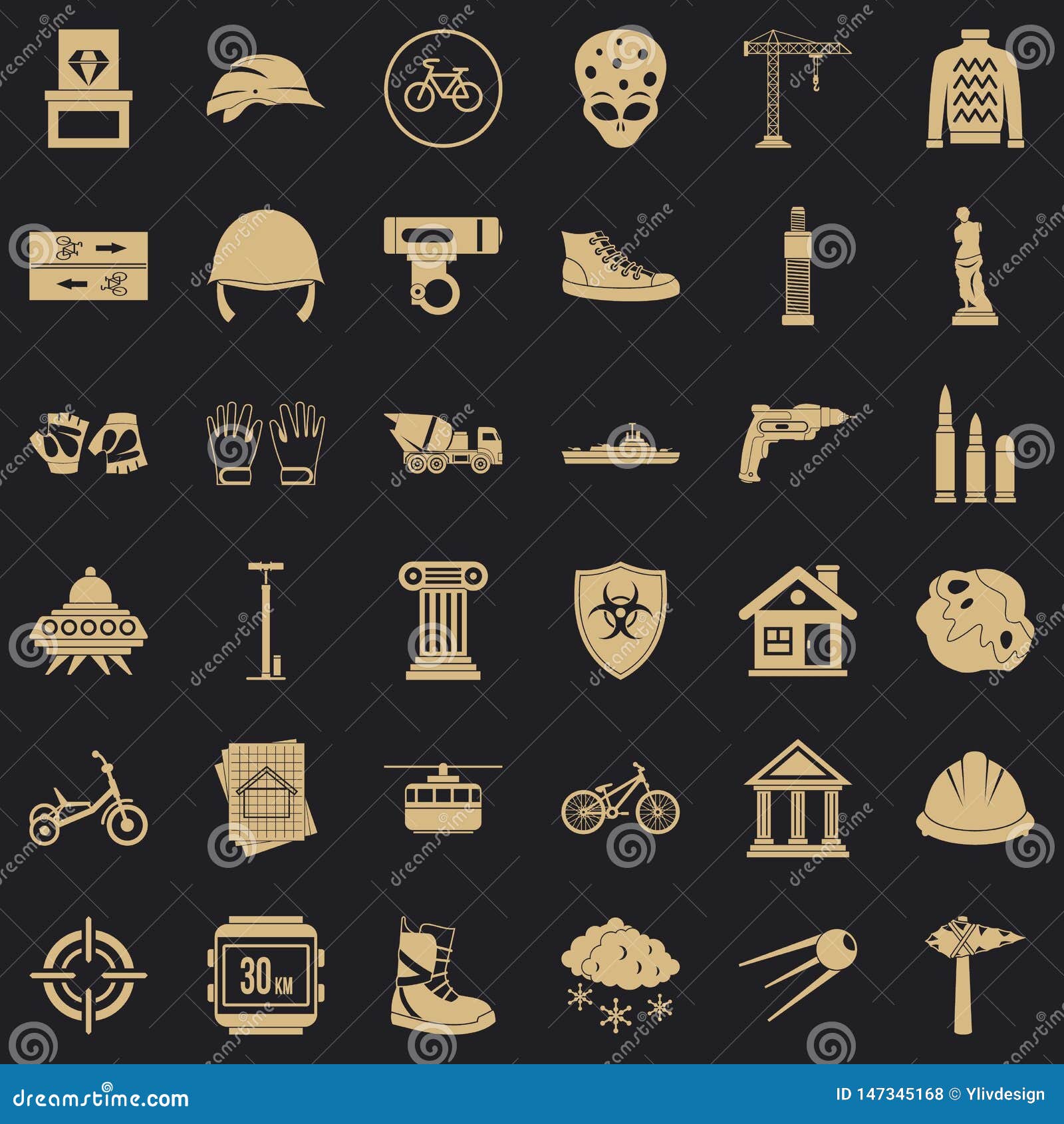 Project Icons Set, Simple Style Stock Vector - Illustration of glove ...