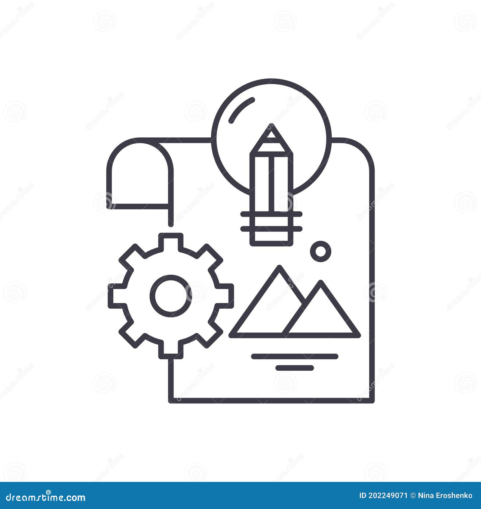 Project Idea Icon, Linear Isolated Illustration, Thin Line Vector, Web ...