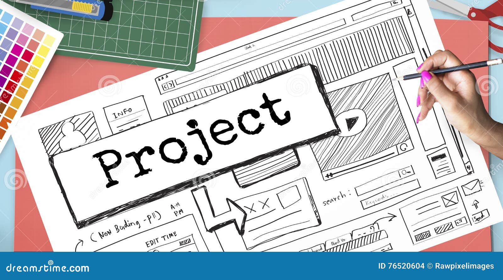 Project Idea Website Scheme Plan Concept Stock Photo - Image of ...
