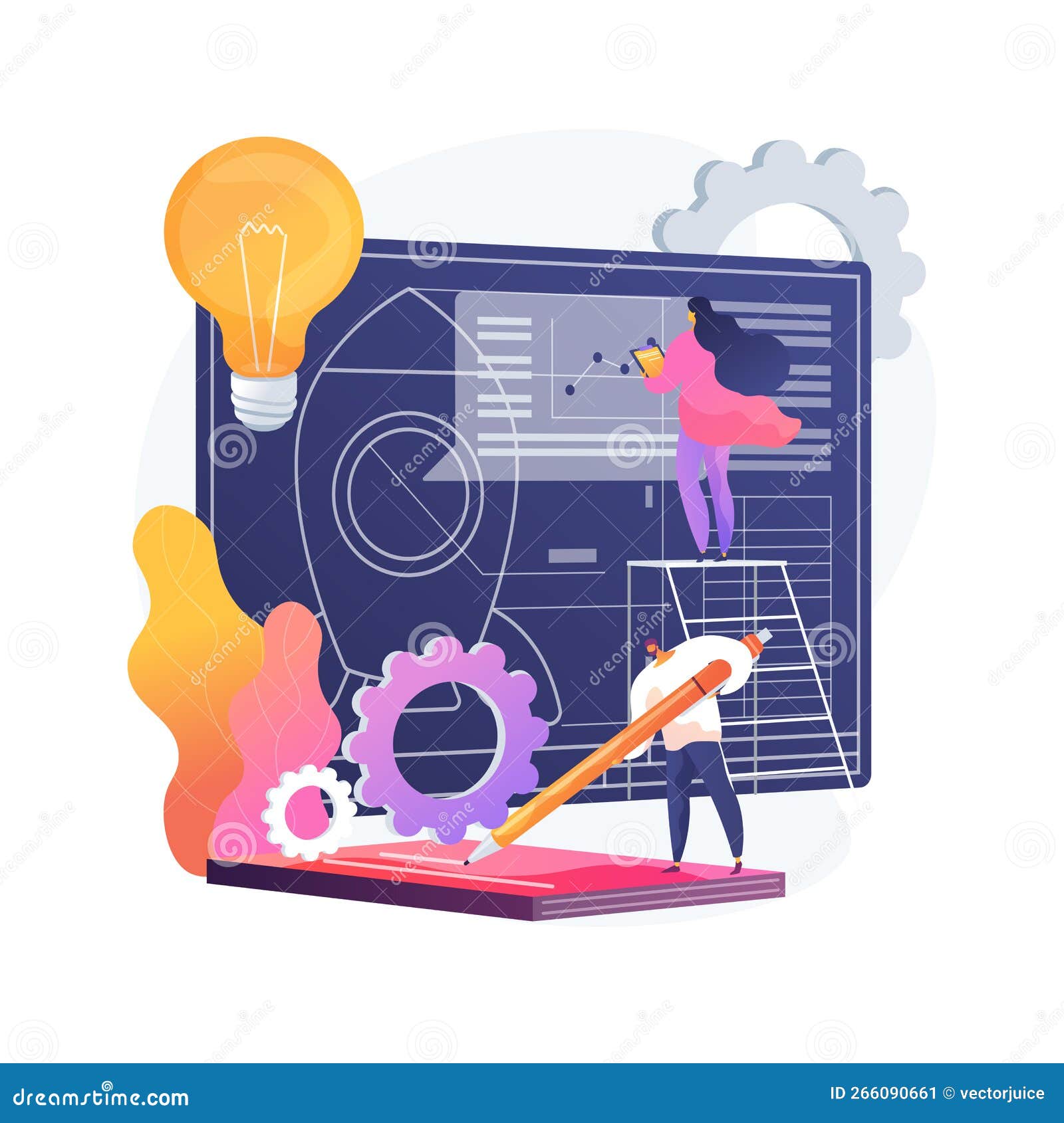 Project Initiation And Planning Isolated Cartoon Vector Illustrations ...