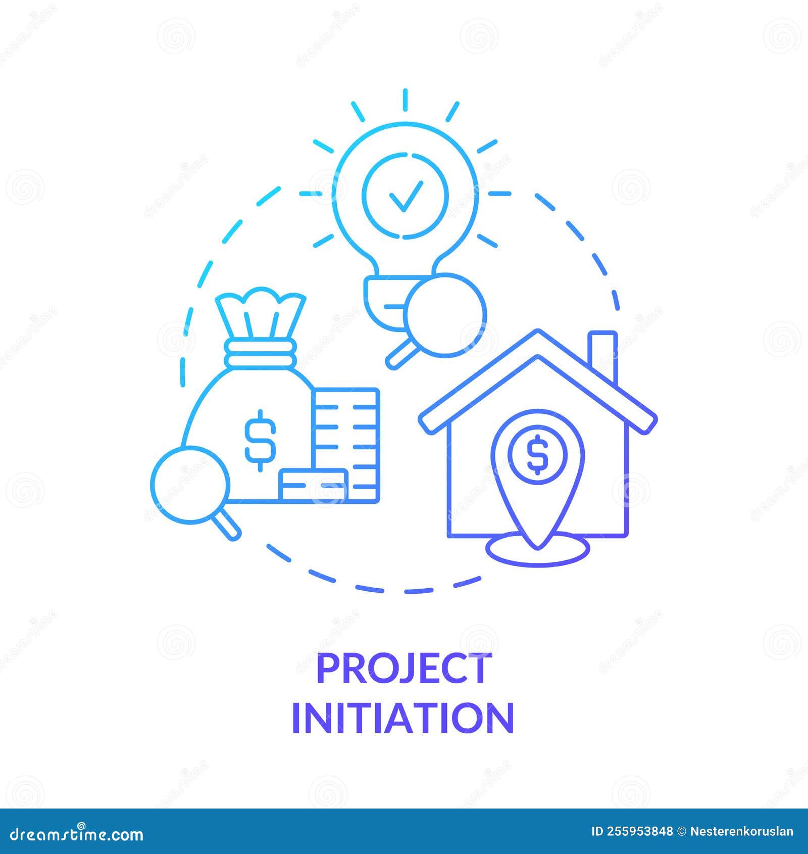 Project Initiation Abstract Concept Vector Illustration ...