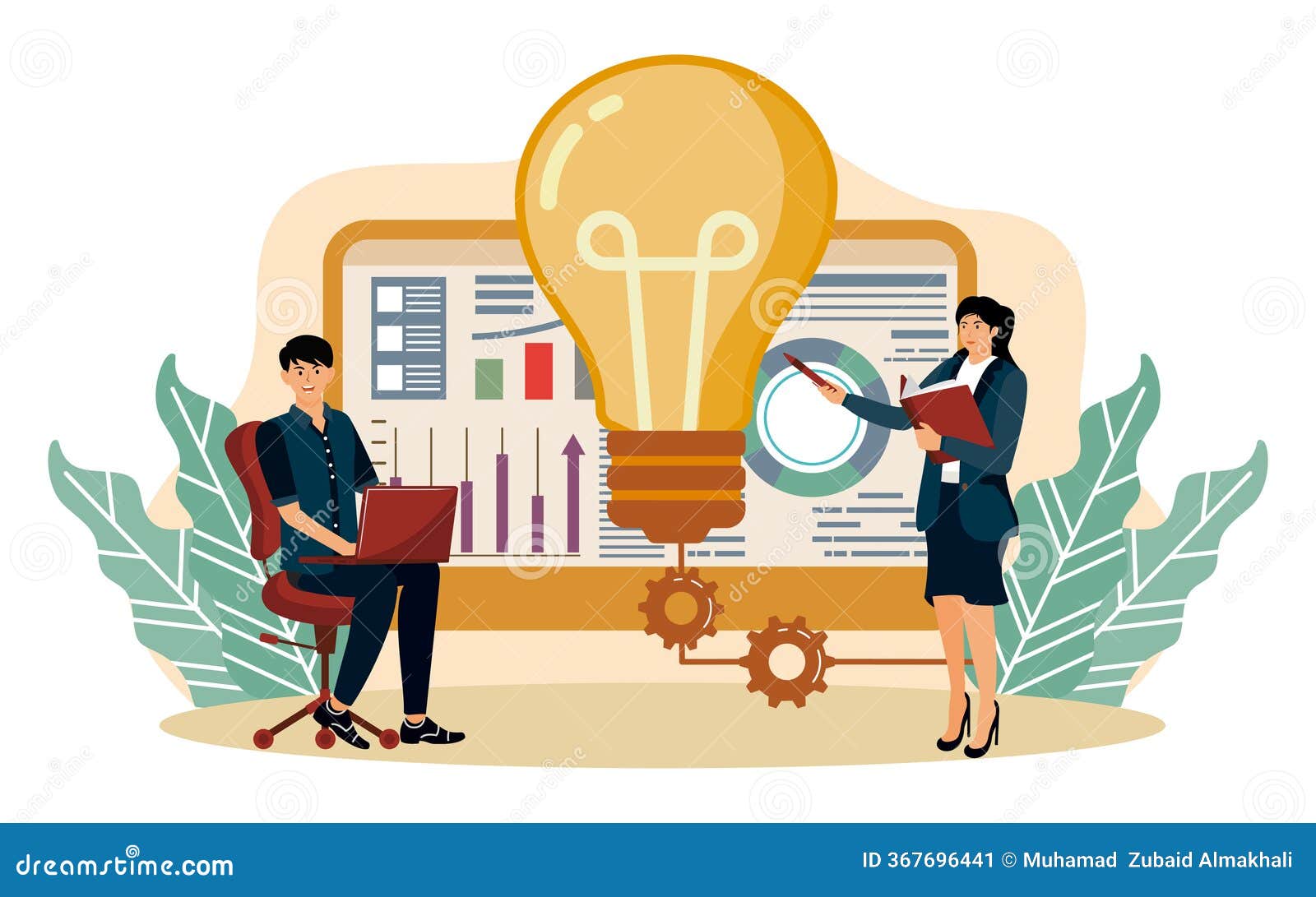 Project Initiation Concept. Collaborative Team Brainstorming Ideas With Technology And Analysis ...