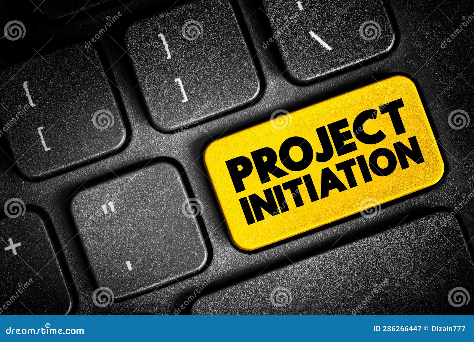 Project Initiation - First Step in Starting a New Project, Text Button ...