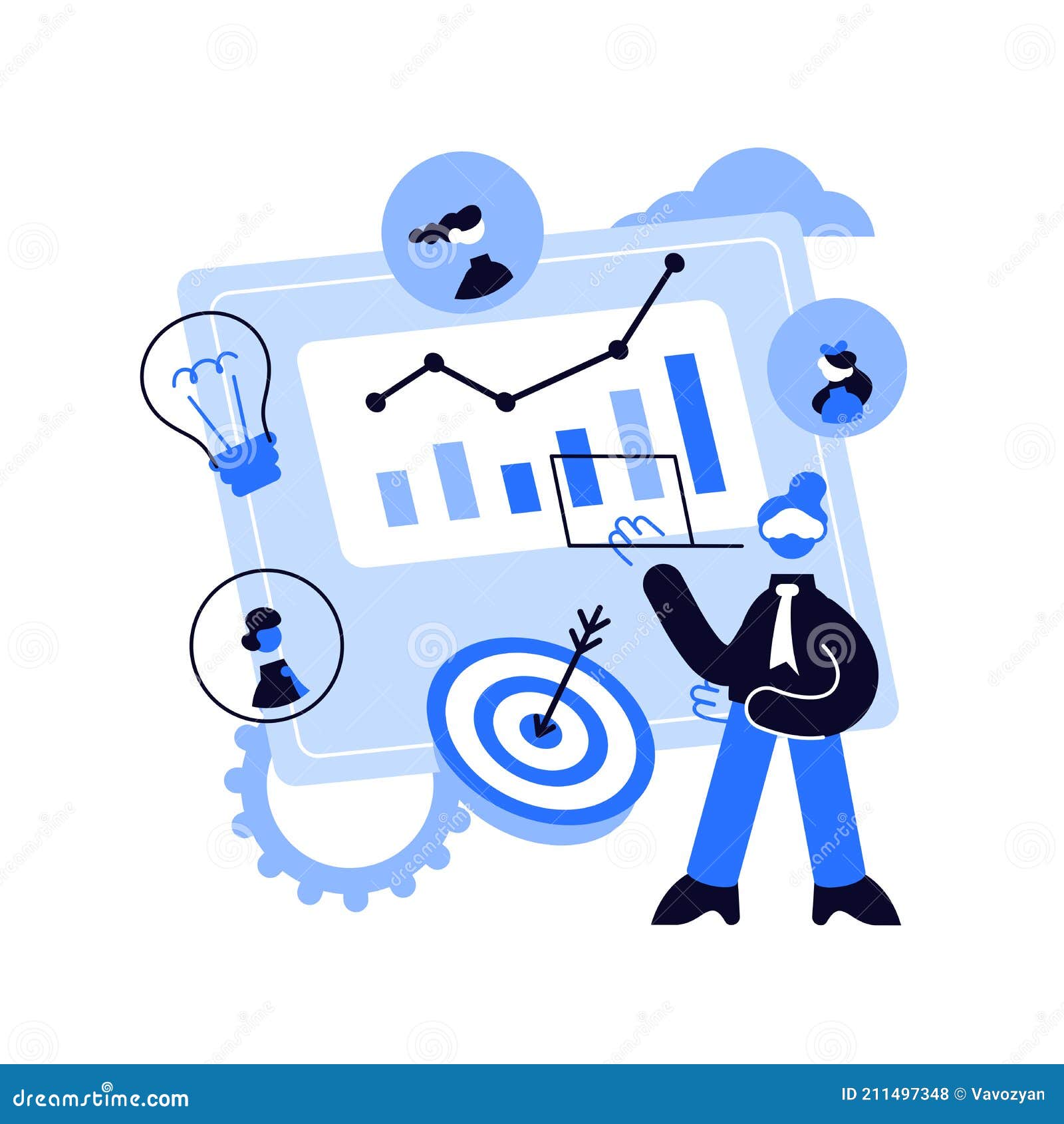 Project Initiation Vector Flat Design Infographics Isolated Stock ...