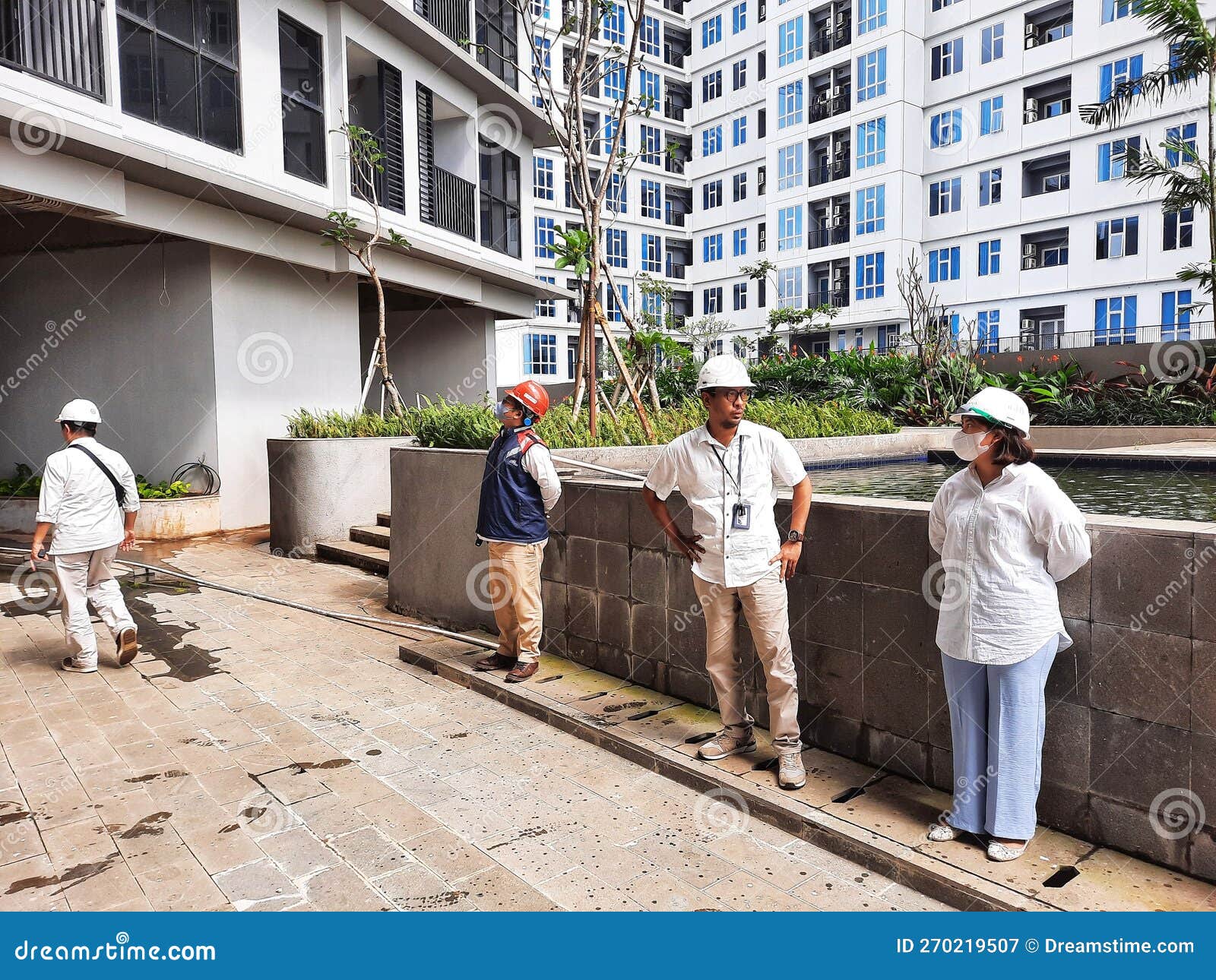 Project Inspection with Engineer and Manager of Construction Highrise ...