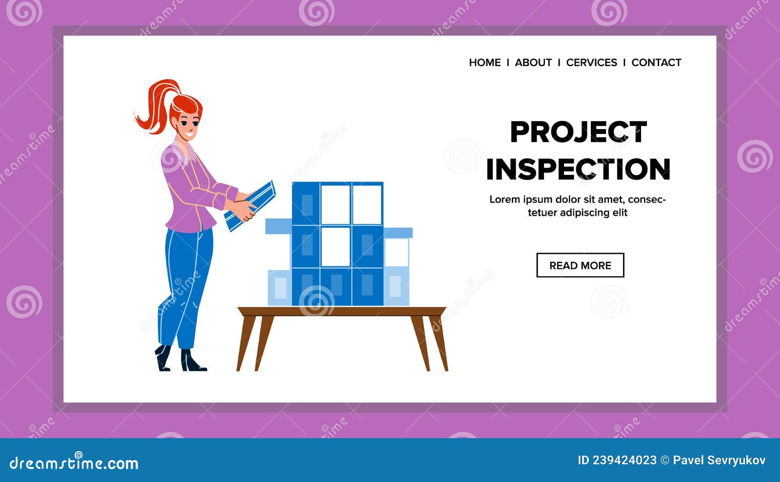Project inspection vector stock vector. Illustration of project - 239424023