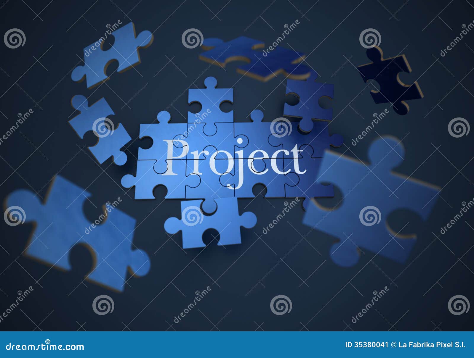Project jigsaw puzzle stock illustration. Illustration of management ...