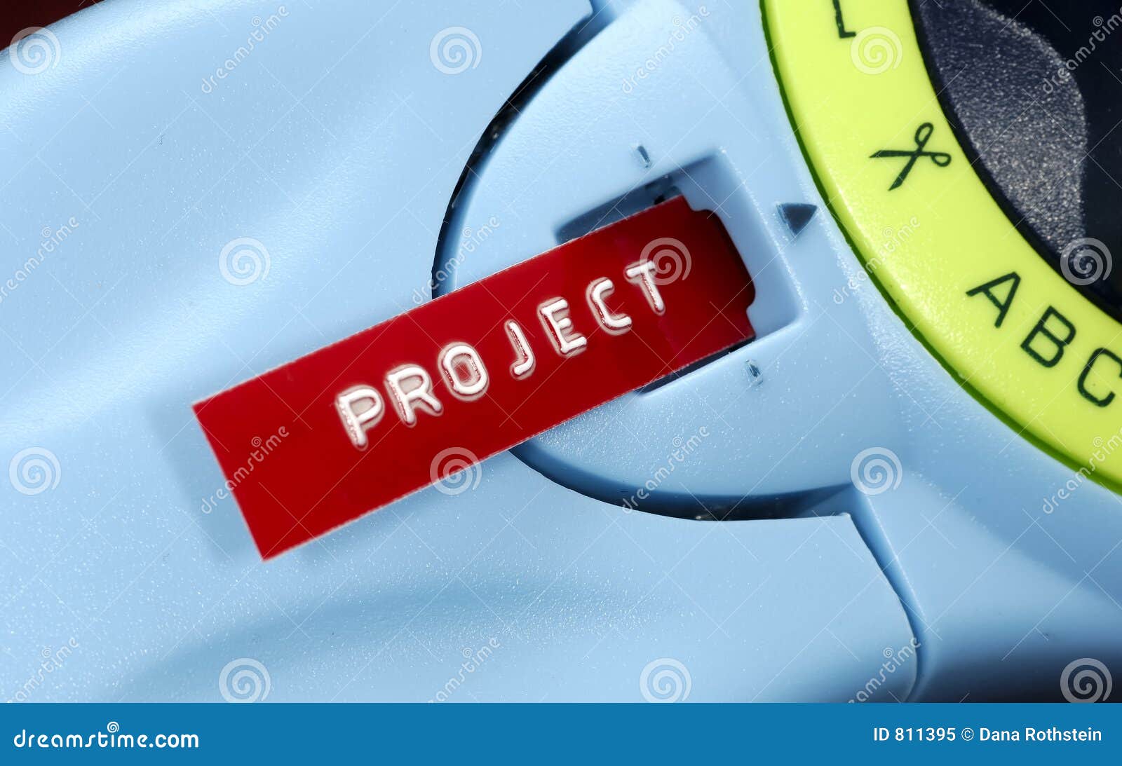 Project Label stock image. Image of emboss, labeler, idenitification ...