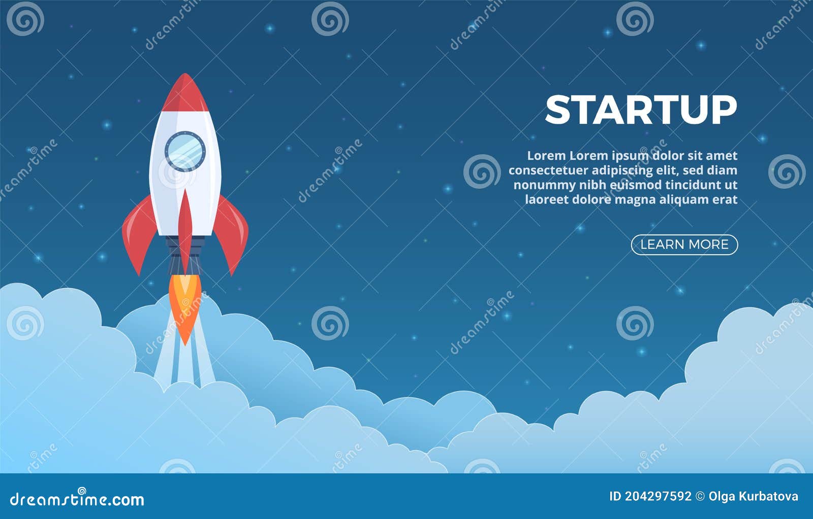 Startup Landing Webpage Or Corporate Design Covers Vector Illustration ...