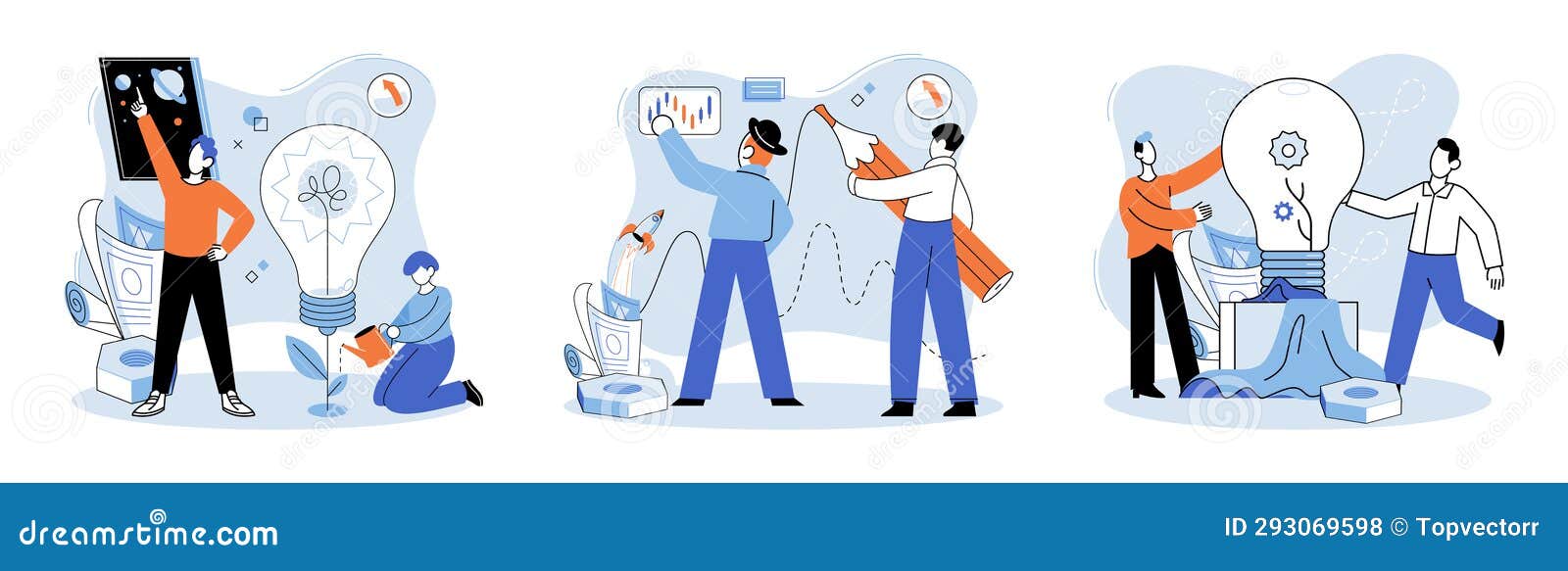 Project Launch. a Development Project Idea, Seed of Innovation Ready To ...