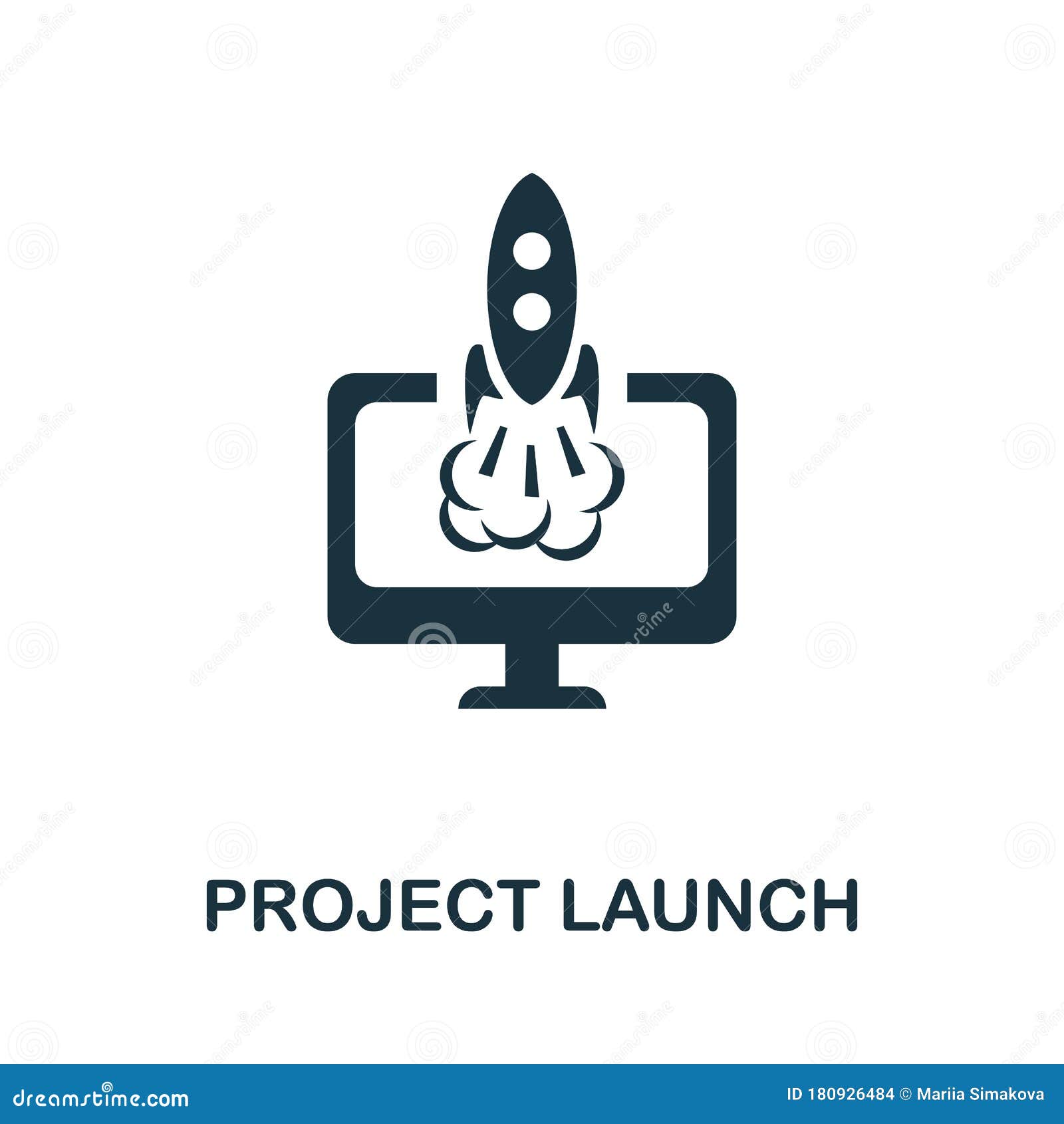 Project Launch Icon. Simple Illustration from Startup Collection Stock ...
