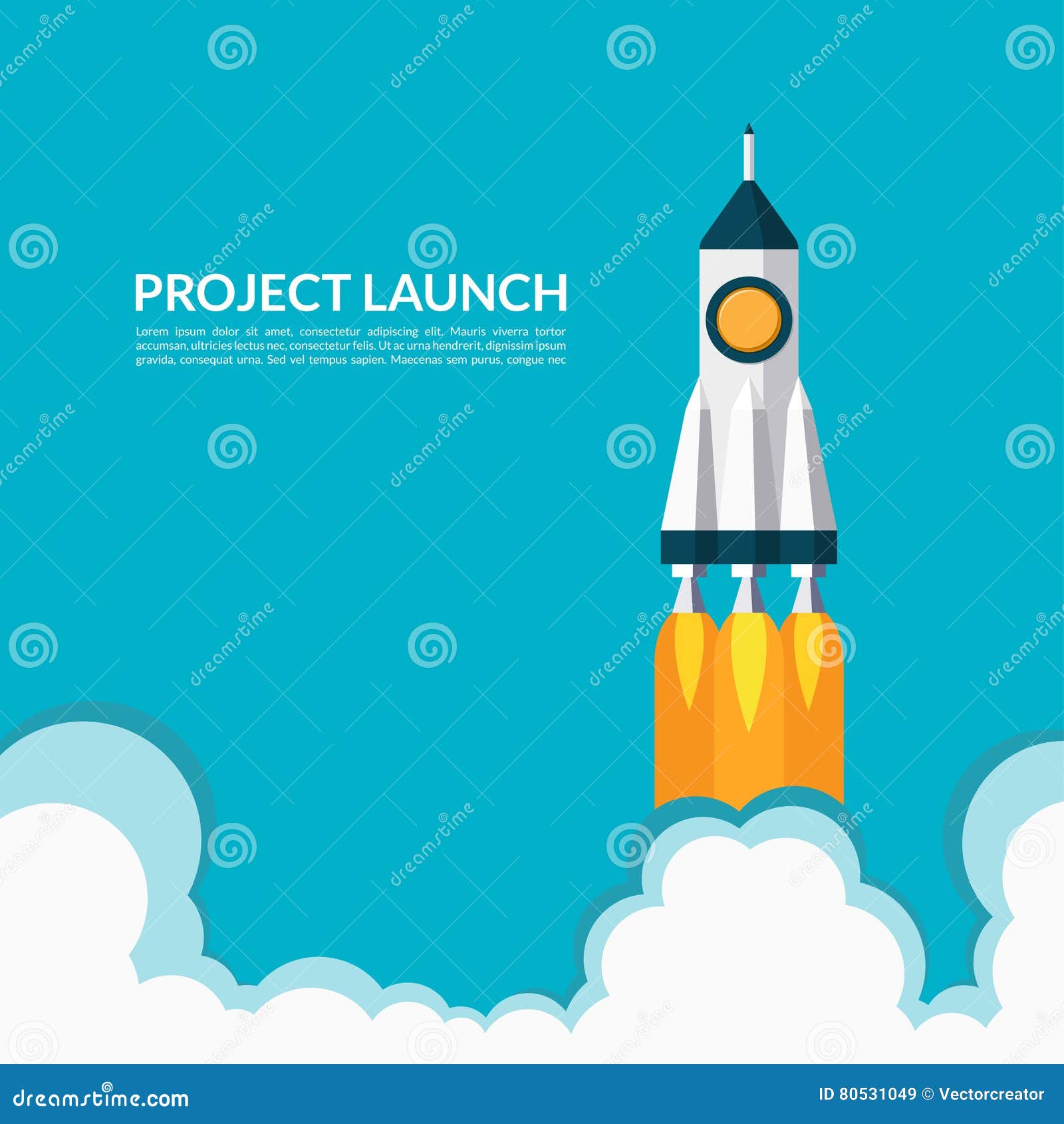 Project Launch. Start Up Concept Stock Vector - Illustration of ...