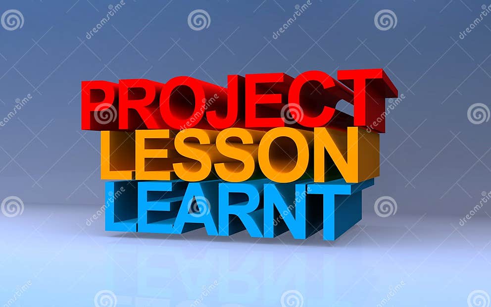 Project Lesson Learnt on Blue Stock Illustration - Illustration of ...