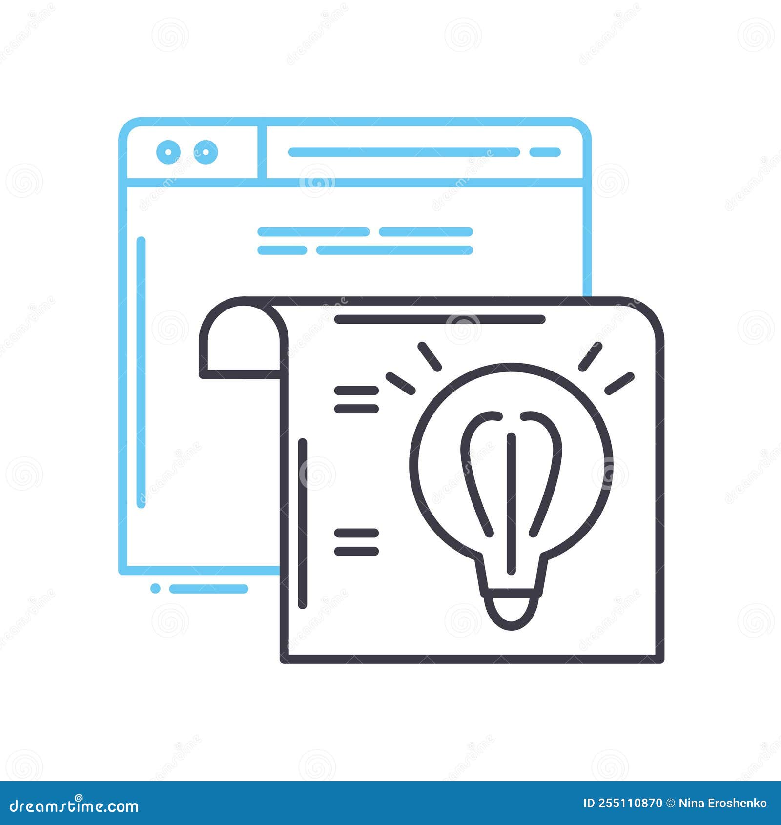 Project Line Icon, Outline Symbol, Vector Illustration, Concept Sign ...