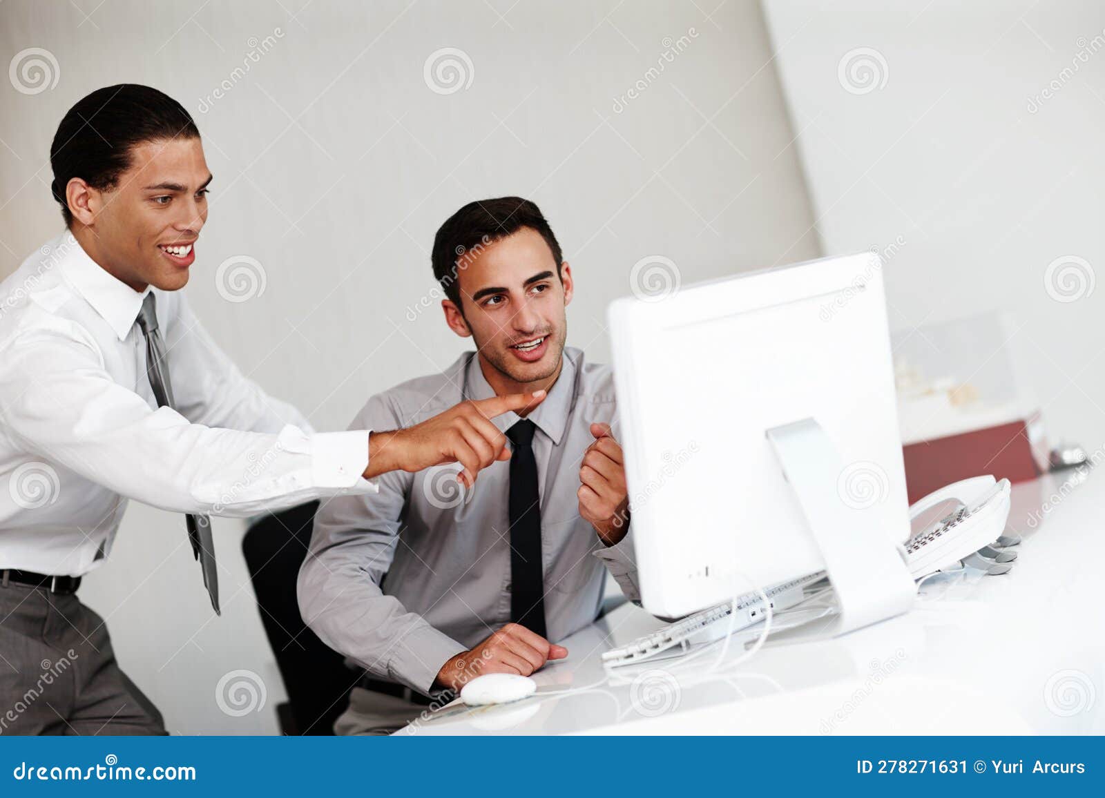 This Project is Looking Good. a Helpful Businessman Aiding a Colleague ...