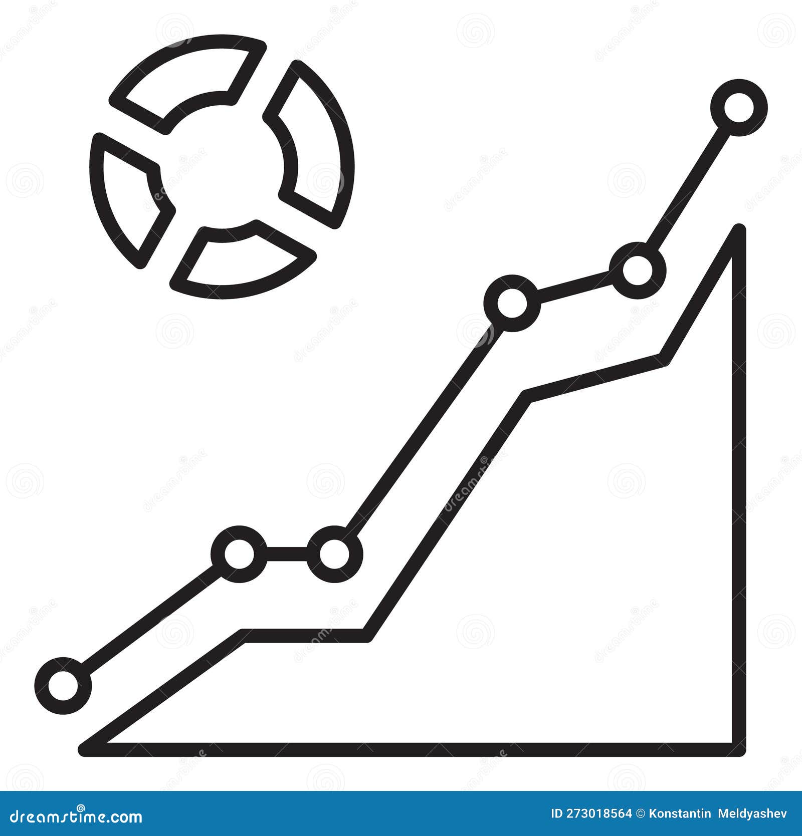 Project Management Area Chart Vector Icon Illustration Stock Vector ...