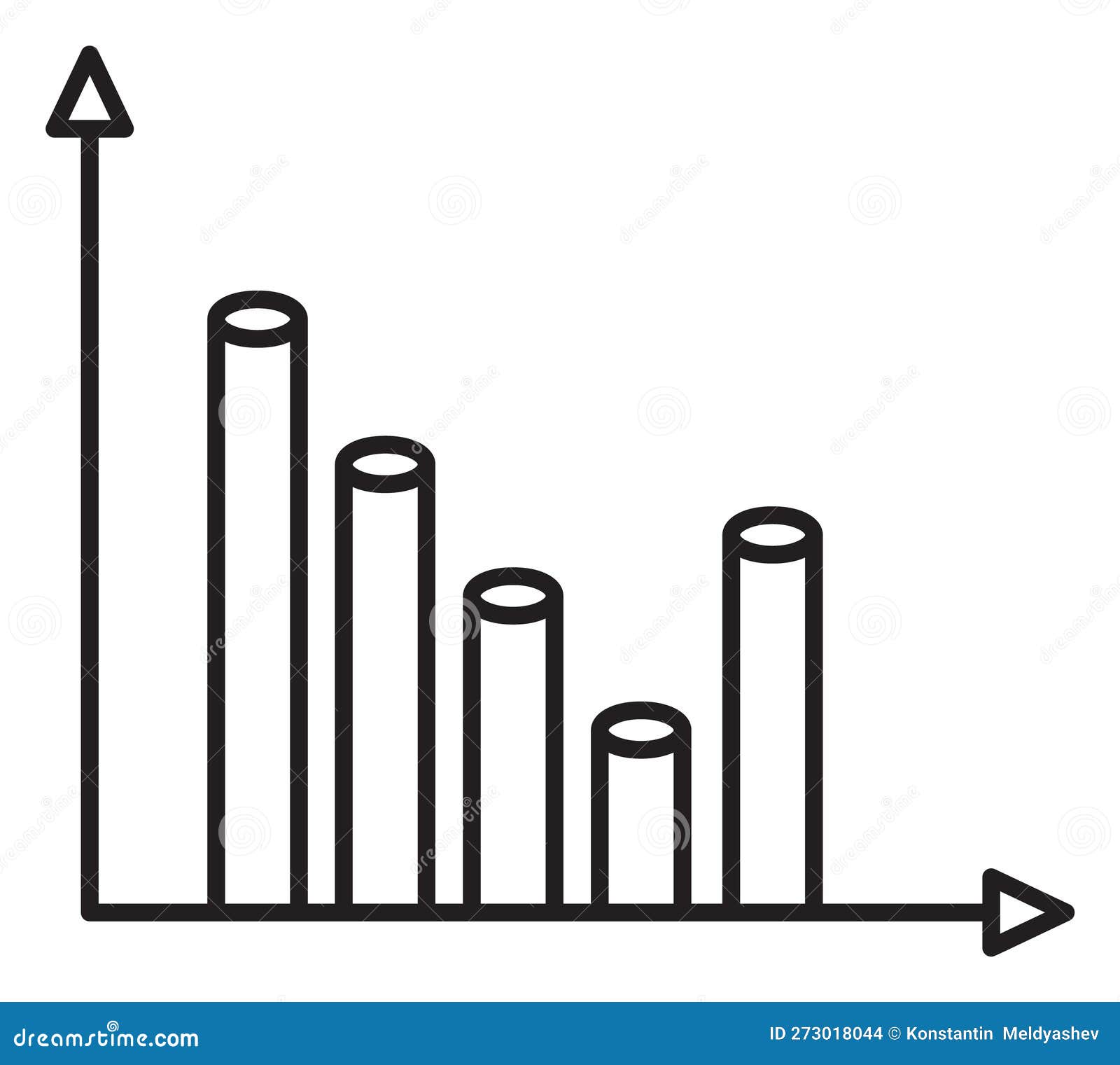 Project Management Bar Graph Vector Icon Illustration Stock Vector ...