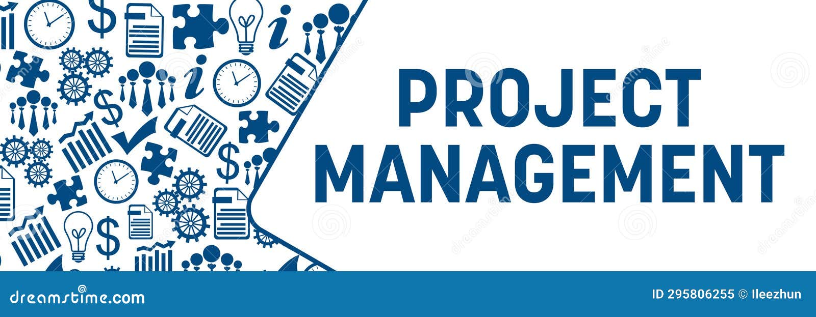 Project Management Blue Business Texture Rounded Squares Horizontal ...