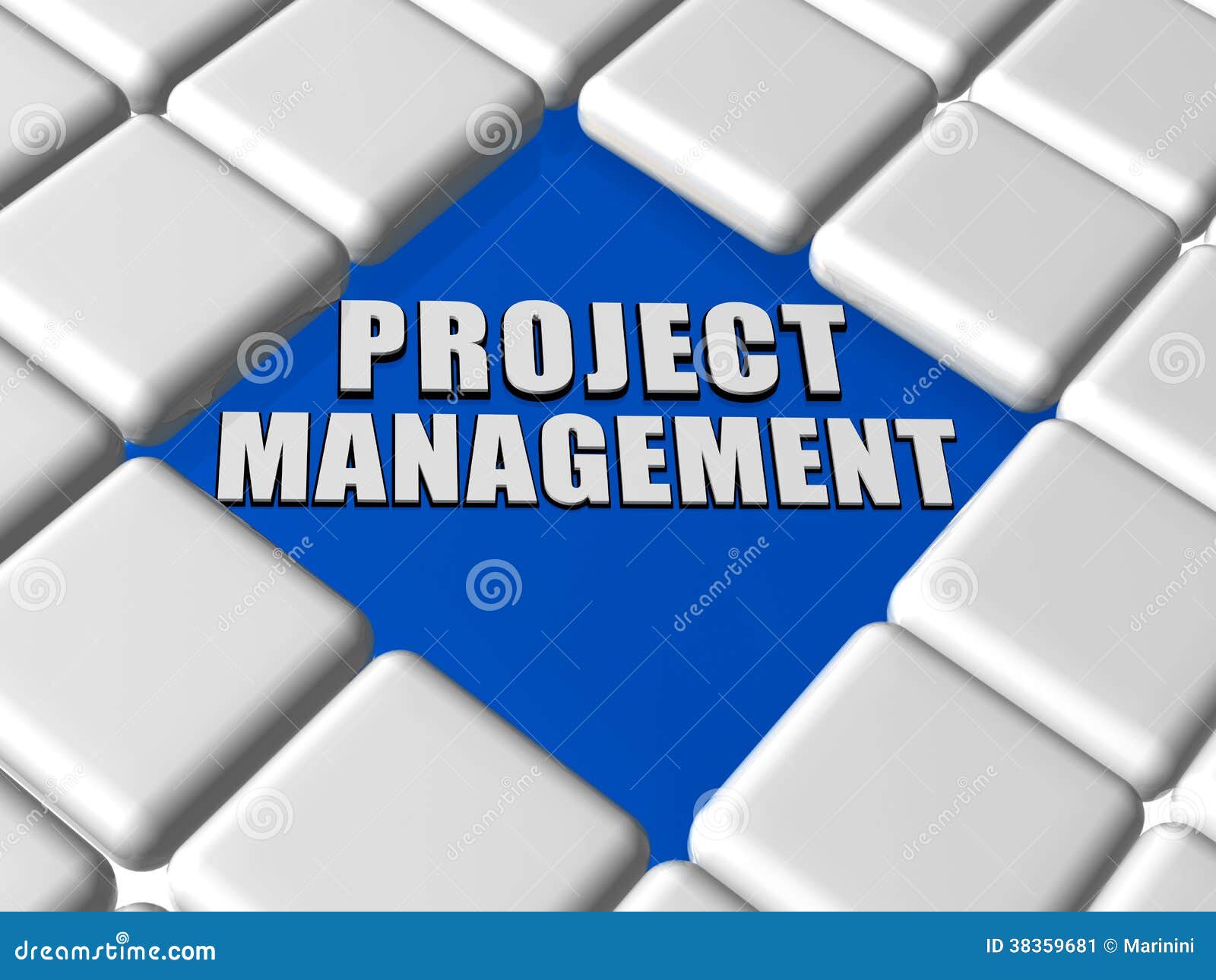 Project Management in Boxes Stock Illustration - Illustration of goal ...