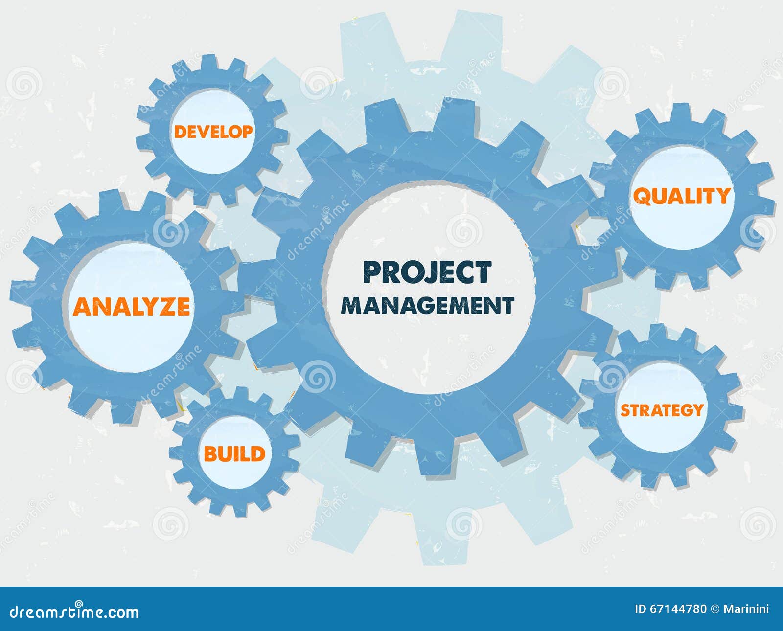Project Management and Business Concept Words in Grunge Flat Design ...