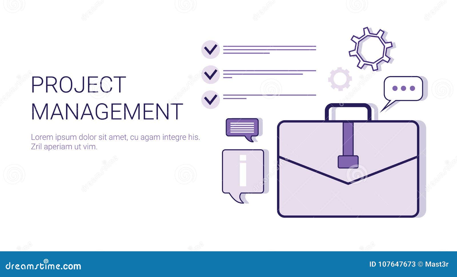 Project Management Business Idea Development Concept Web Banner with ...