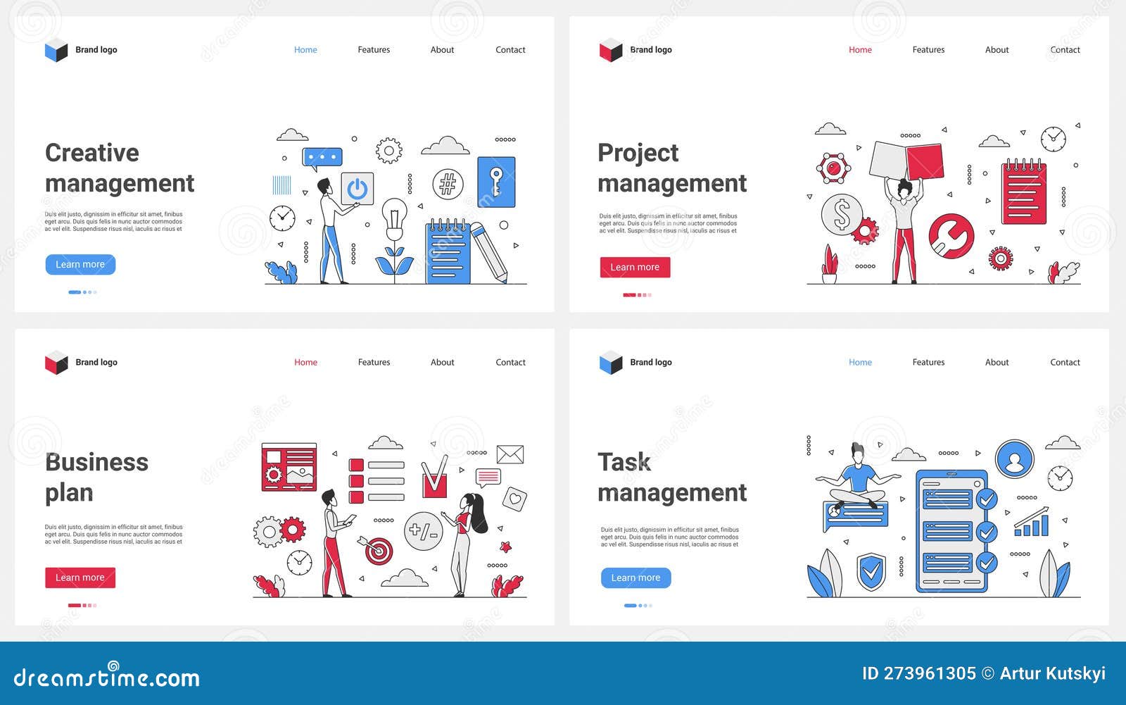 Project Management, Business Plan and List Task Set, Tiny People Work ...