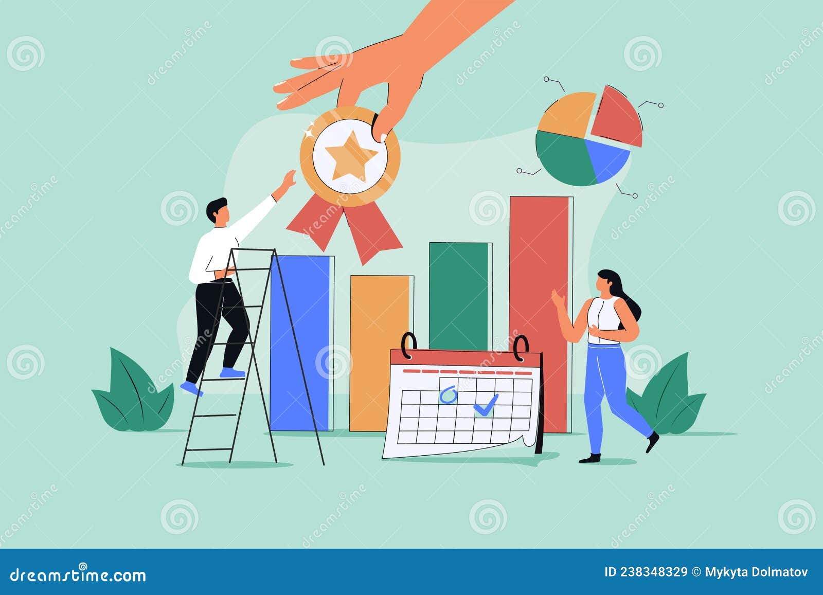 Person Is In The Flow Vector Illustration | CartoonDealer.com #128591420