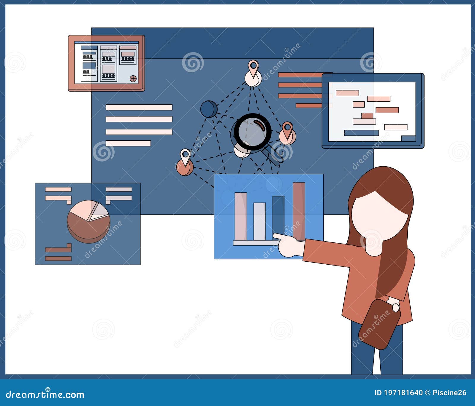Project Coordinator Assigning Tasks, Managing Timelines Vector ...