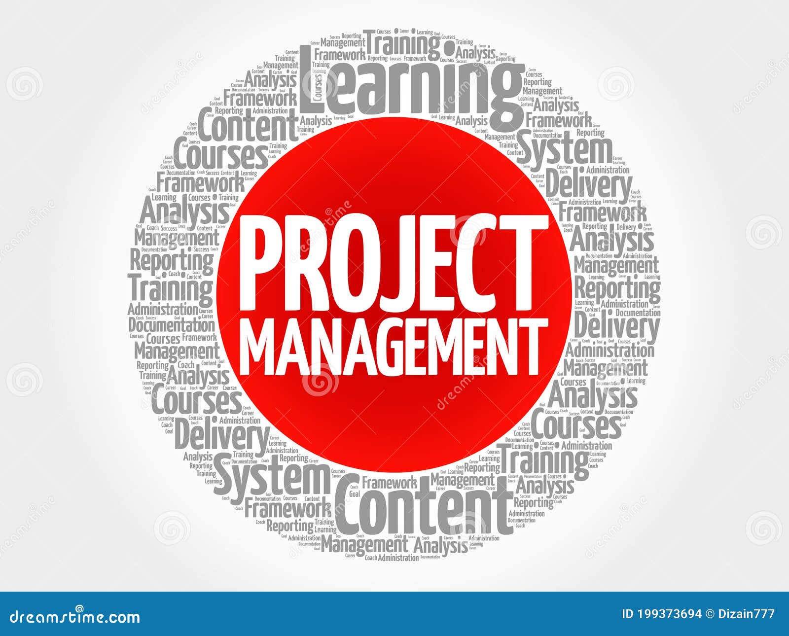 Project Management circle stock illustration. Illustration of ...