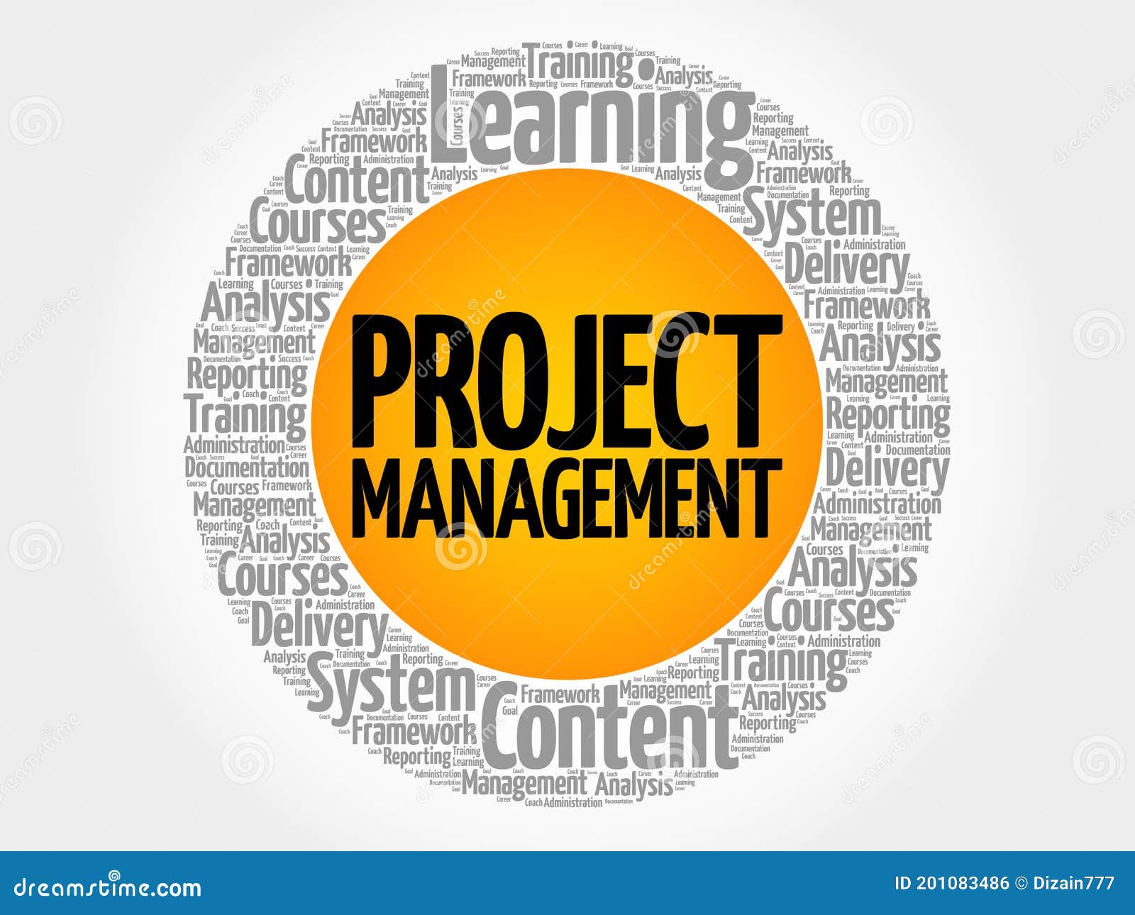 Project Management circle stock illustration. Illustration of implement ...