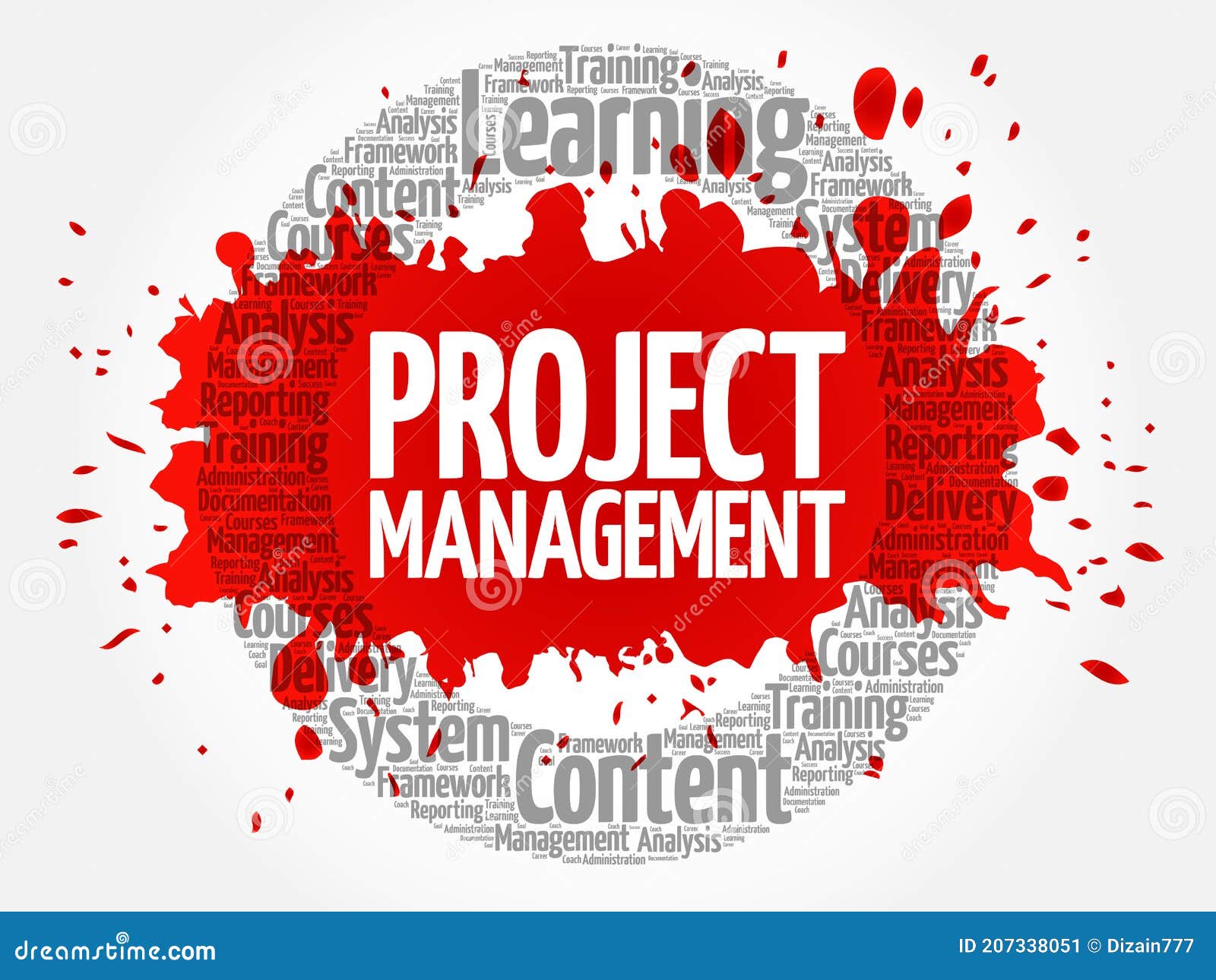 Project Management circle stock illustration. Illustration of ...