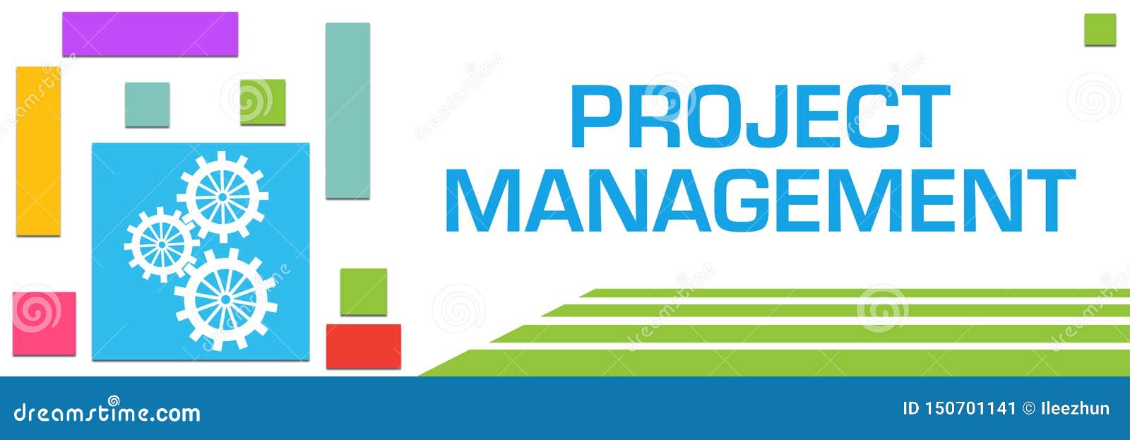 Project Management Colorful Squares Left Stock Illustration ...