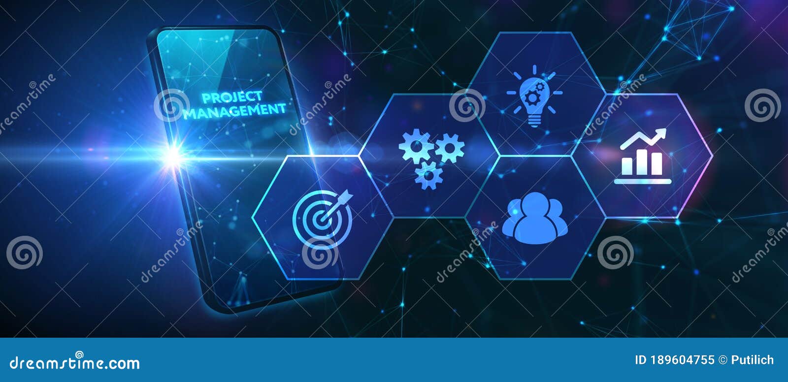 Project Management Concept. Business, Technology, Internet and Network ...