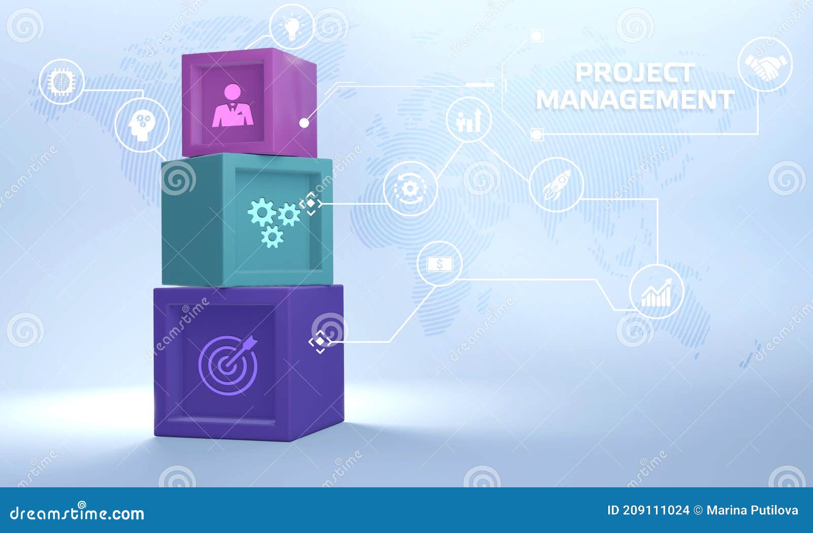 Project Management Concept. Business Technology Internet and Network ...