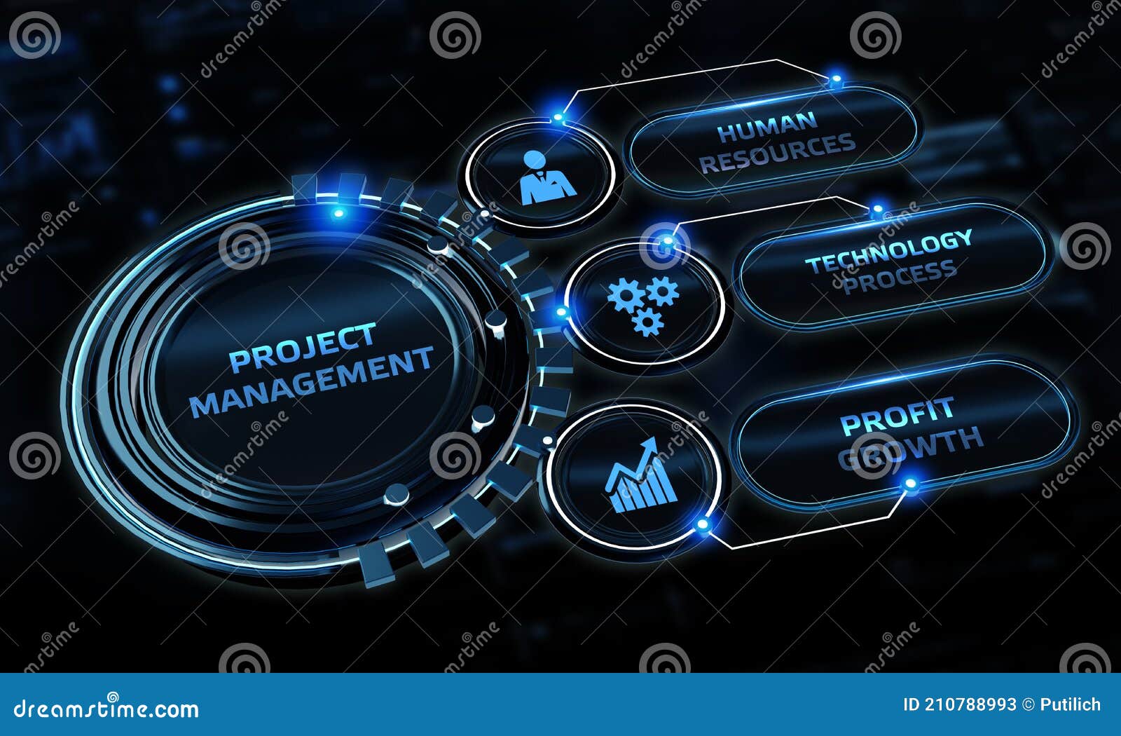 Project Management Concept. Business, Technology, Internet and Network ...