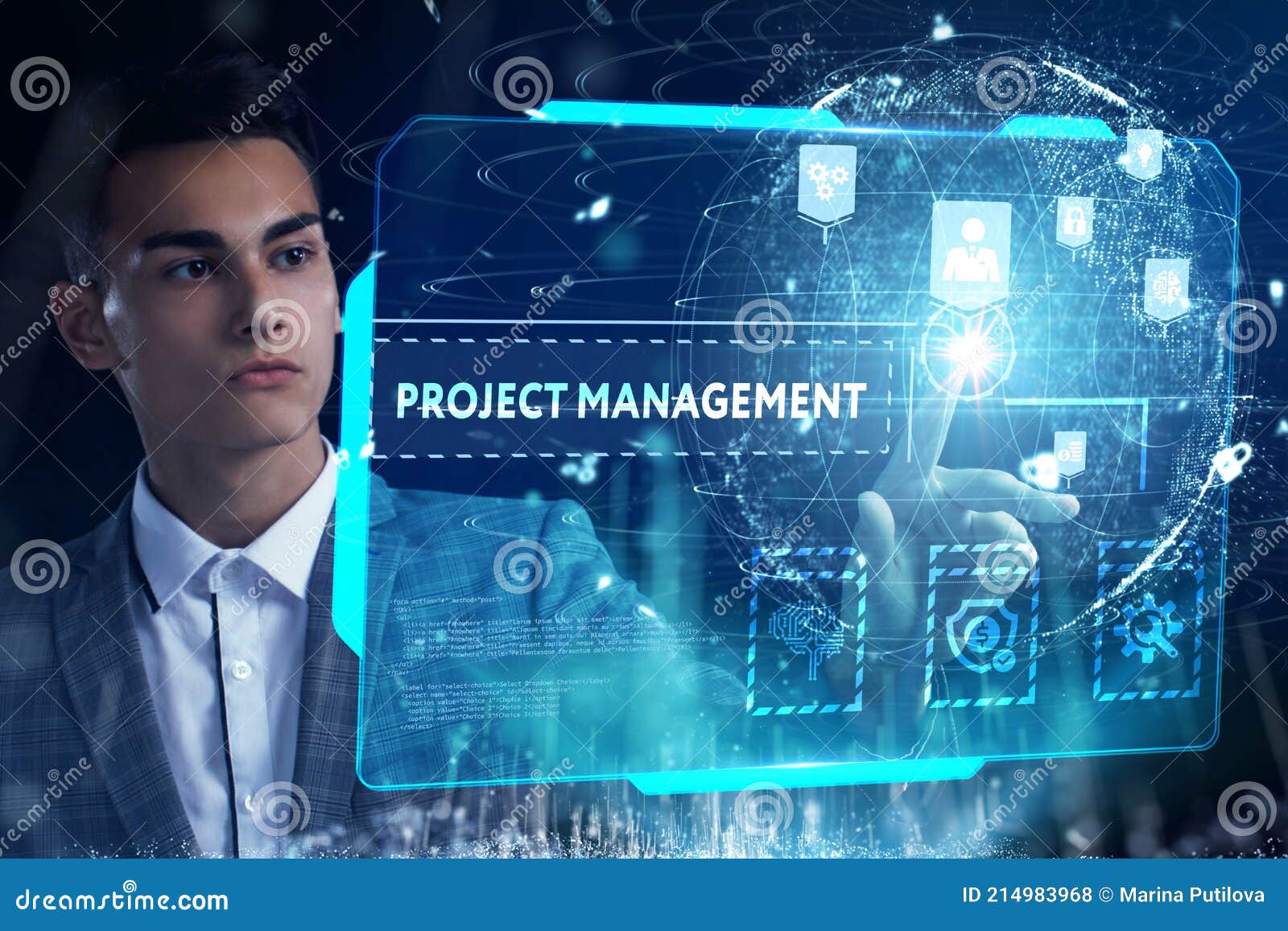 Project Management Concept. Business, Technology, Internet and Network ...