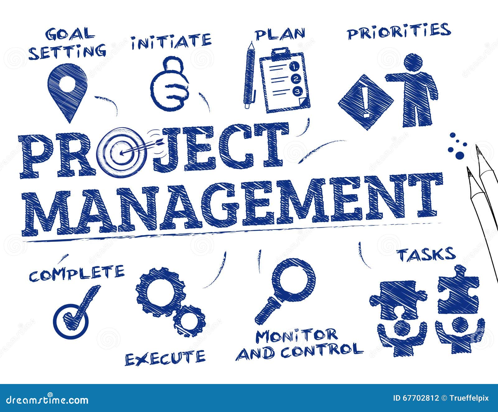 Project management concept stock illustration. Illustration of organize ...