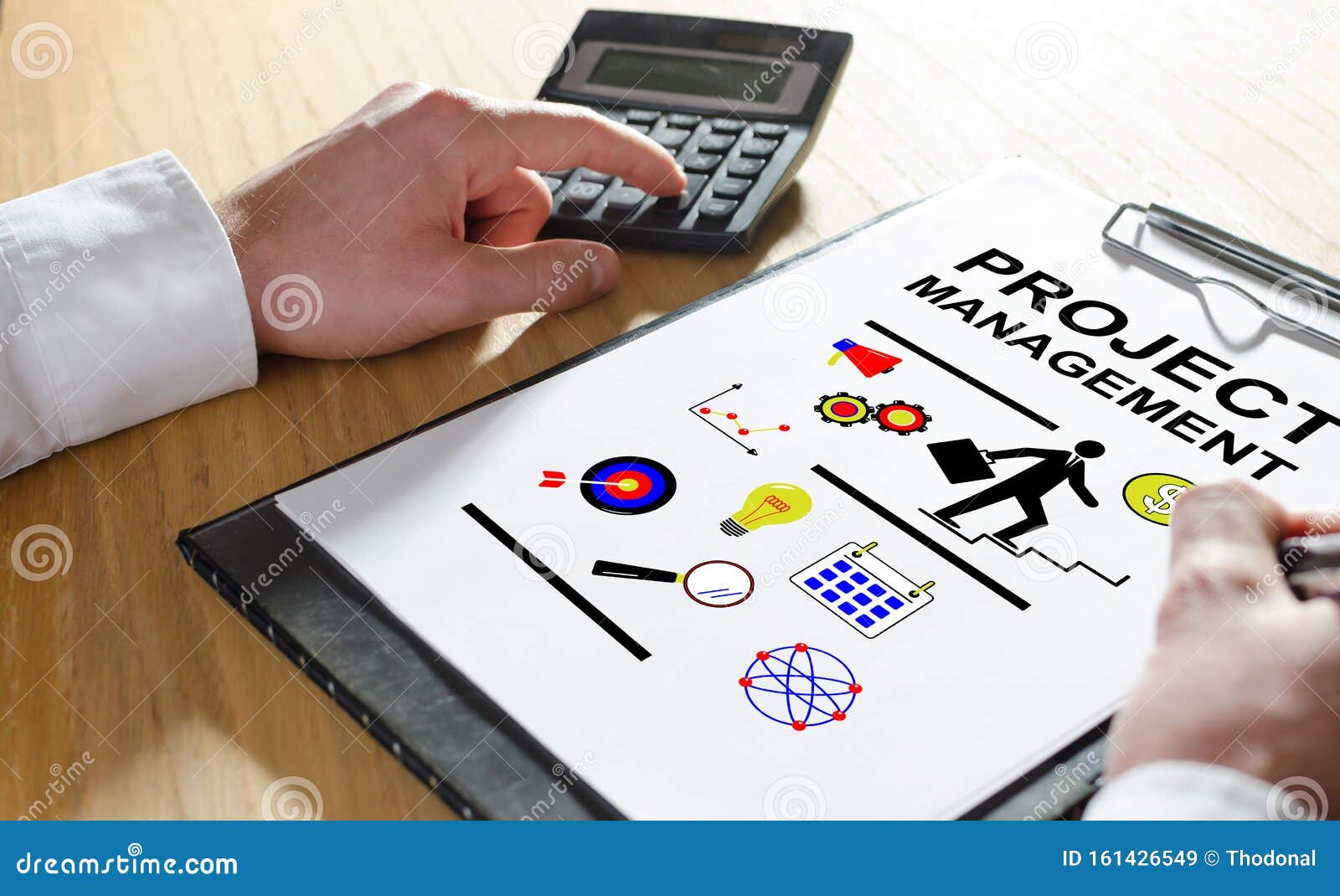 Project Management Concept on a Clipboard Stock Illustration ...