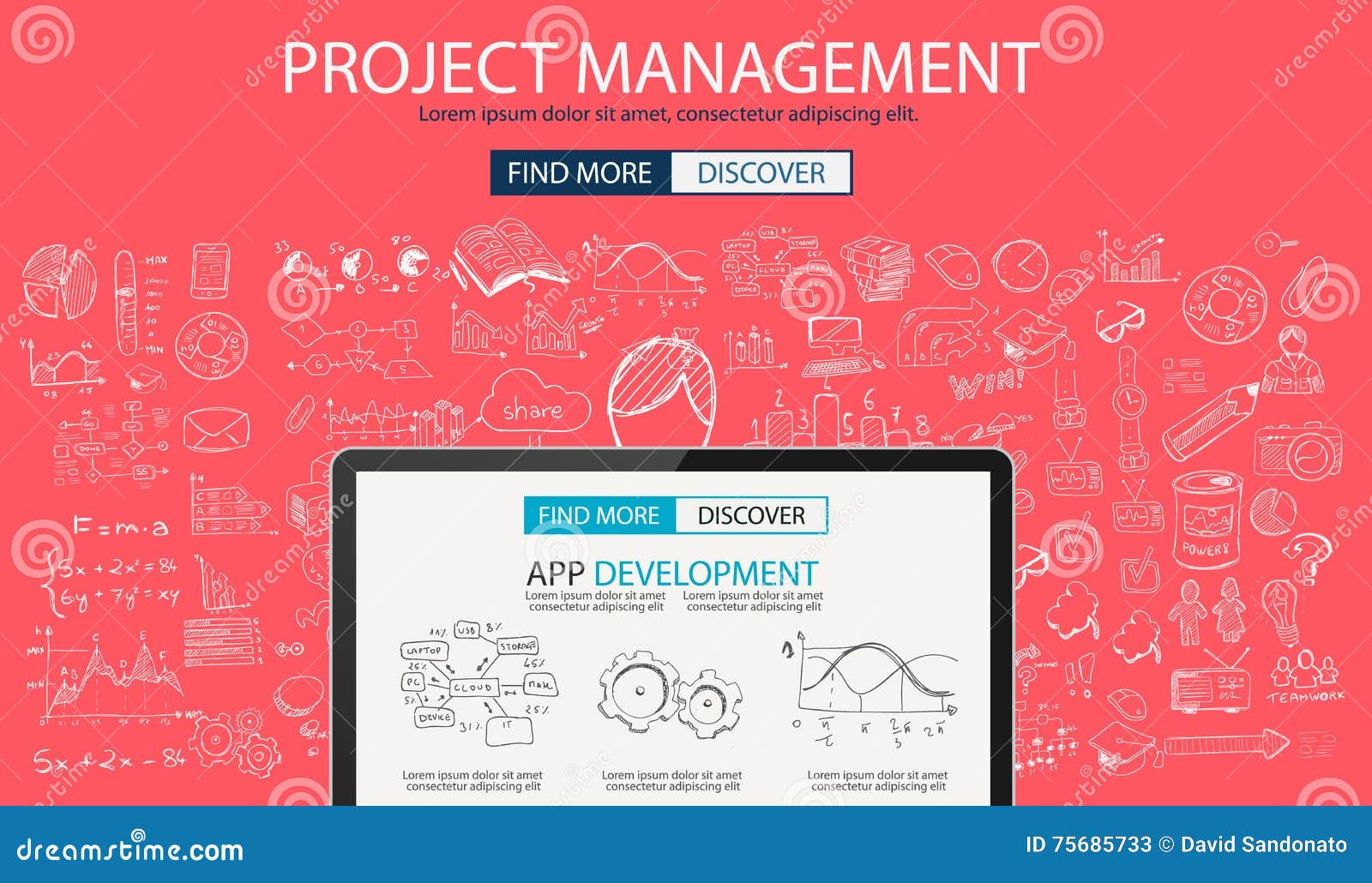 Project Management Concept with Doodle Design Style Stock Vector ...