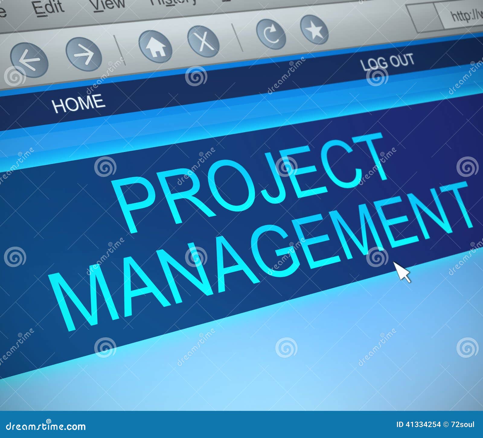 Project Management Concept. Stock Illustration - Illustration of help ...