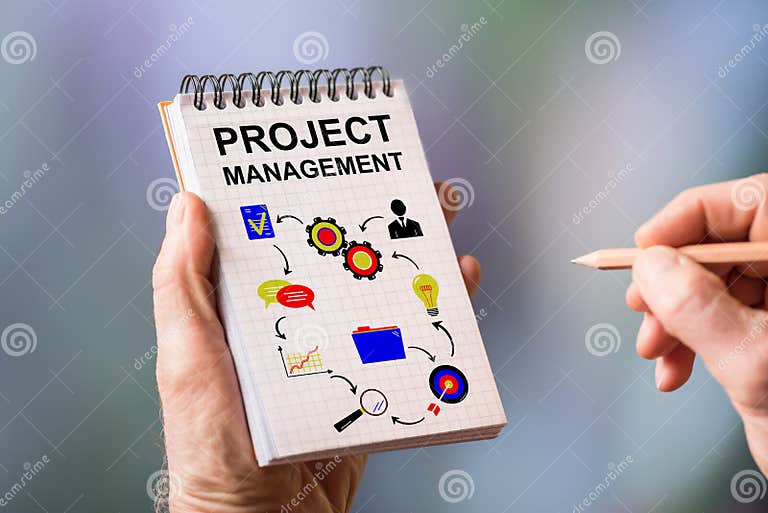 Project Management Concept on a Notepad Stock Photo - Image of notepad ...