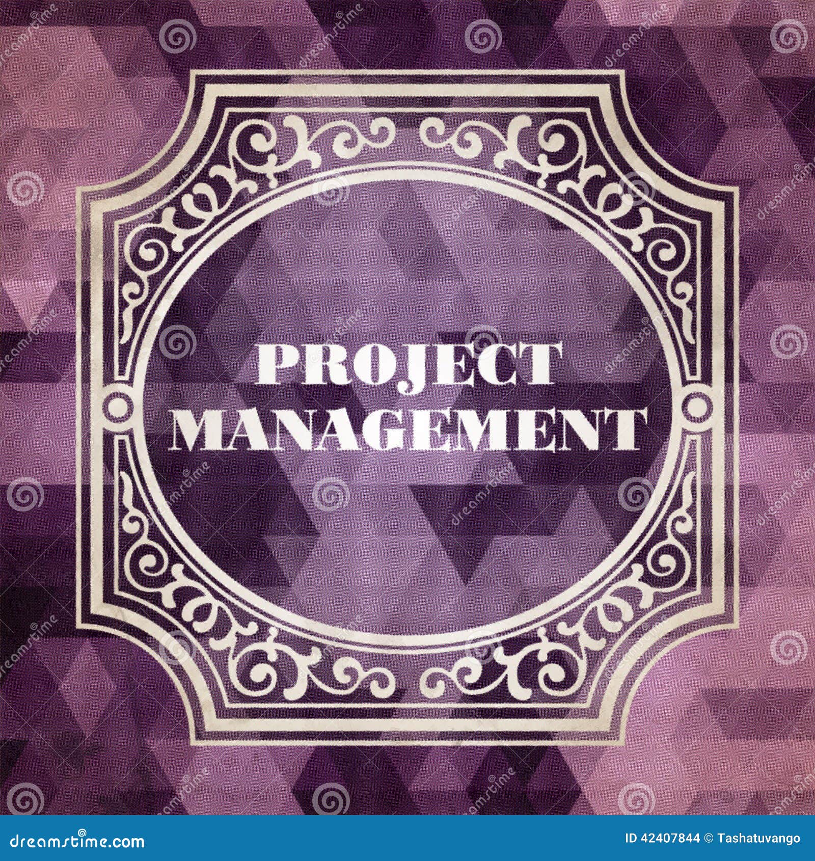 Project Management Concept. Vintage Design Stock Illustration ...