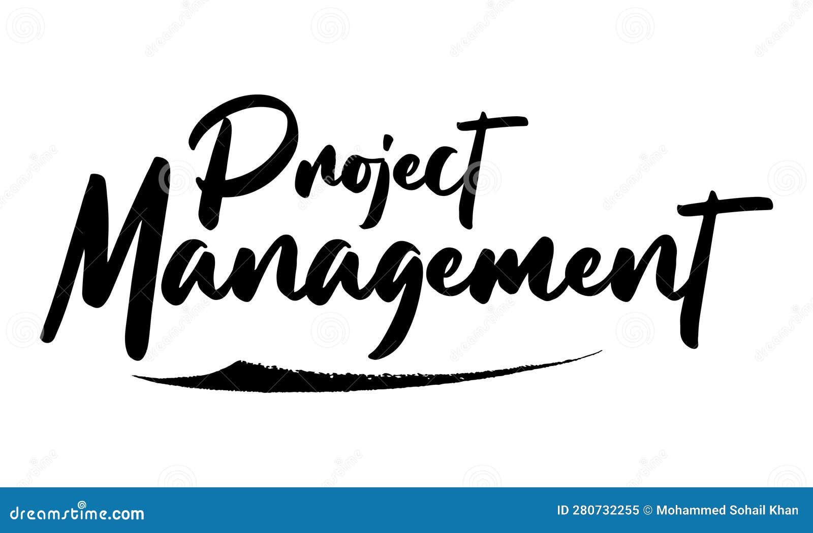 Project Management Elegant Bold Typography Text Lettering Vector Design ...