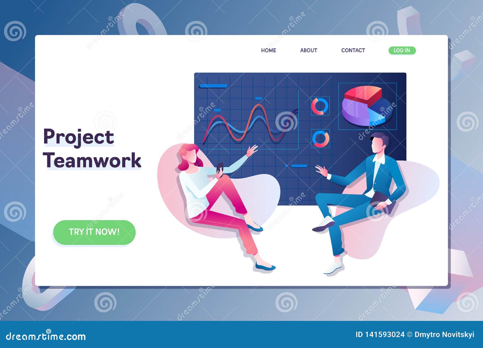 Project Management and Financial Report Strategy. Consulting Team Stock ...