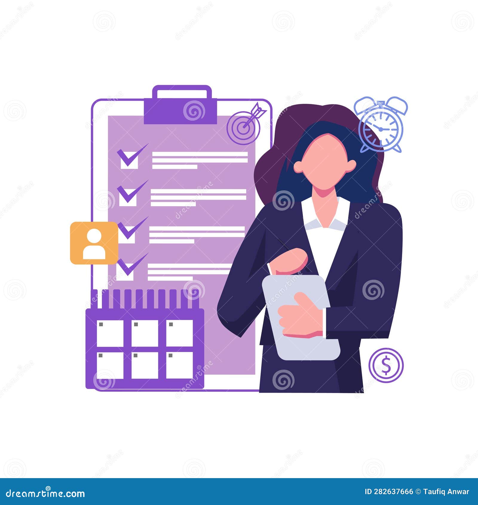 Project Management Flat Style Illustration Vector Design Stock Vector ...