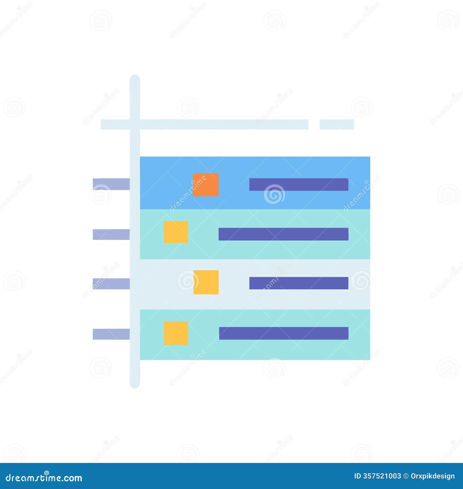 Project Management Gantt Chart Icon Stock Illustration - Illustration ...